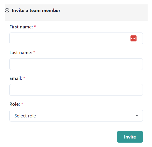 Invite a team member to the Autobooks Hub